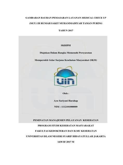 Analisa Mcu Pemeriksaan Kesehatan Pada Rs Pdf