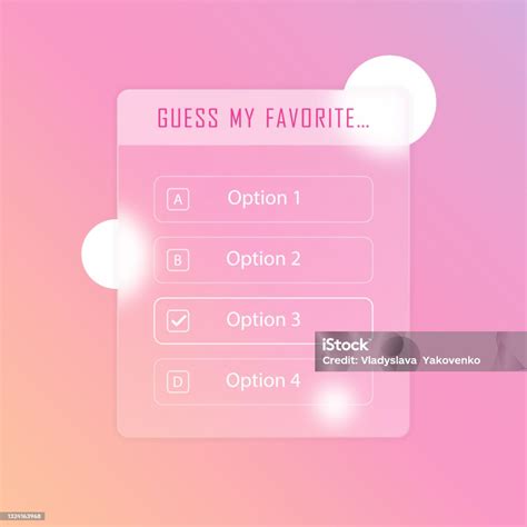 유리 형태주의 스타일 소셜 네트워크에 대한 모형 설문지 템플릿 소셜 미디어 퀴즈 테스트 투명 유리 플레이트 세트와 현실적인 유리 모피 효과 벡터 일러스트레이션 유리 재료에