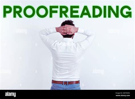 Hand Writing Sign Proofreading Concept Meaning Act Of Reading And Marking Spelling Grammar And