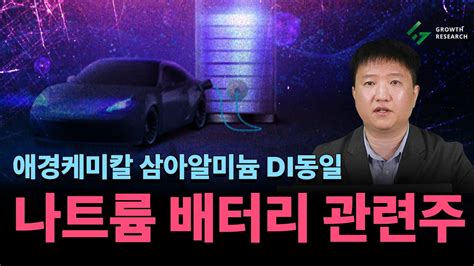 애경케미칼 삼아알미늄 Di동일 나트륨 배터리 관련주 넥스트 Lfp가 될 수 있을까 Youtube