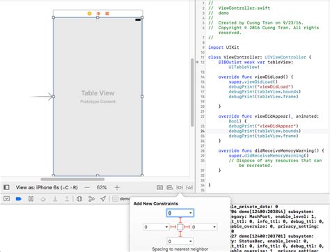 Xcode Get Inner View Size Inside Viewdidload Ios 10 Stack Overflow