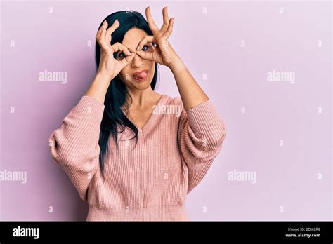 Young Caucasian Woman Wearing Casual Clothes Doing Ok Gesture Like