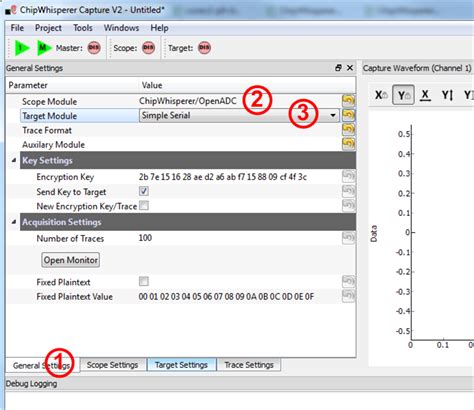 Completing Tutorial With Cw1002 Chipwhisperer Capture Rev2 Chipwhisperer Wiki