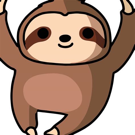 Cute Chibi Sloth Kawaii Illustration Lazy Sloth Sleepy Graphic Vector 17048244 Vector Art At