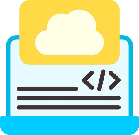 Cloud Coding Flat Element Style 58359404 Vector Art At Vecteezy