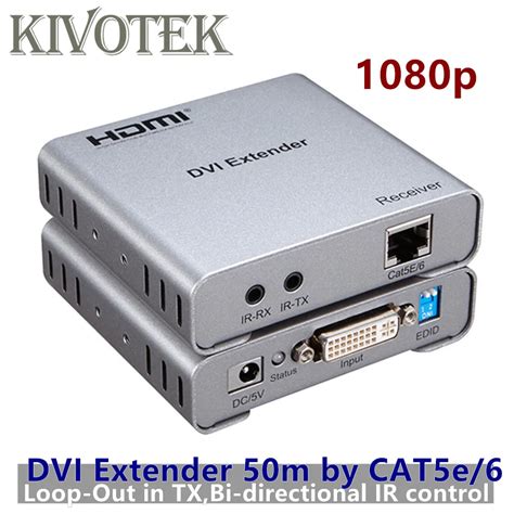 Dvi 익스텐더 트랜시버 어댑터 확장 50m 송신기 수신기 Cat56 Rj45 이더넷 Lan 케이블 무료 배송dvi 케이블 Aliexpress