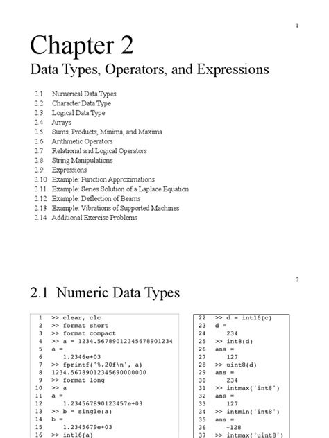 data types operators and expressions pdf data type matrix