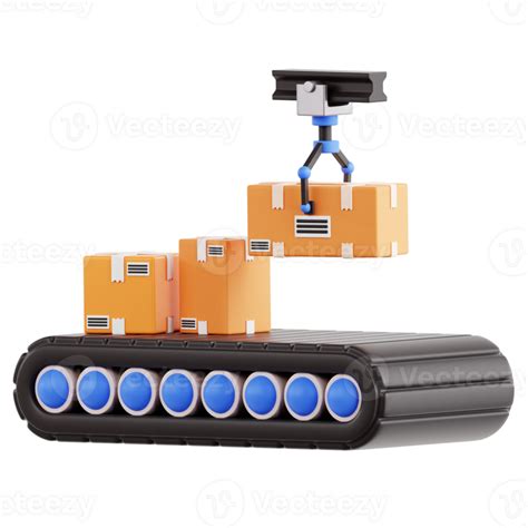 Conveyor Sorting 3d Icon Illustration 40549699 Png