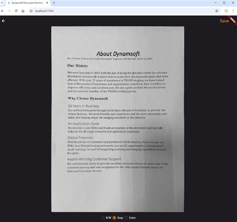 How To Build A Document Scanner Web App Using Javascript And Flutter Dynamsoft Developers Blog