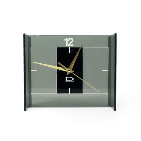 1970s Smoked Lucite Clock By Robert Blosser For Design Group For Sale