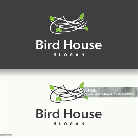 새 둥지 로고 새 집 대피소 벡터 현대 라인 빈티지 디자인 미니멀리스트 스타일 기호 서식 파일 개념에 대한 스톡 벡터 아트 및 기타 이미지 Istock