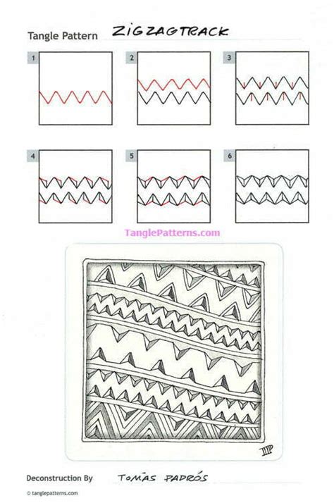 How To Draw ZIG ZAG TRACK TanglePatterns Com