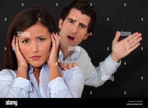 Couple Having Argument Stock Photo Alamy