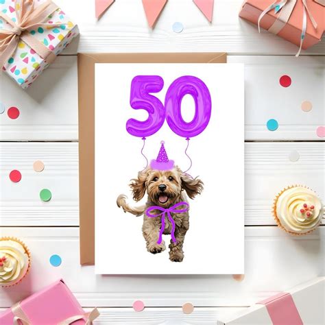 Personalised Cockapoo Birthday Card Card For Him Or Her Cockerpoo