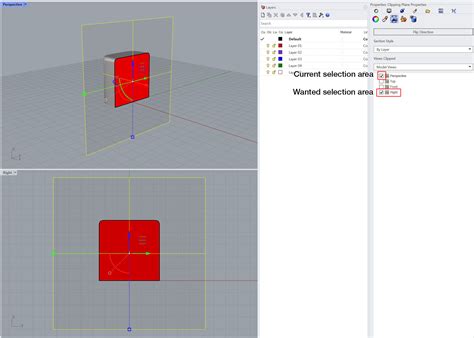 Selection Area For Active Viewports On Clipping Planes Rhino For