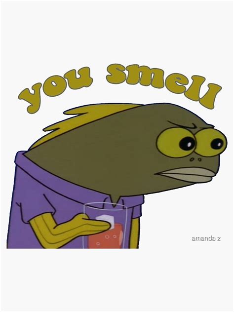 Grumpy Spongebob Character Sticker By Amandazhong Redbubble