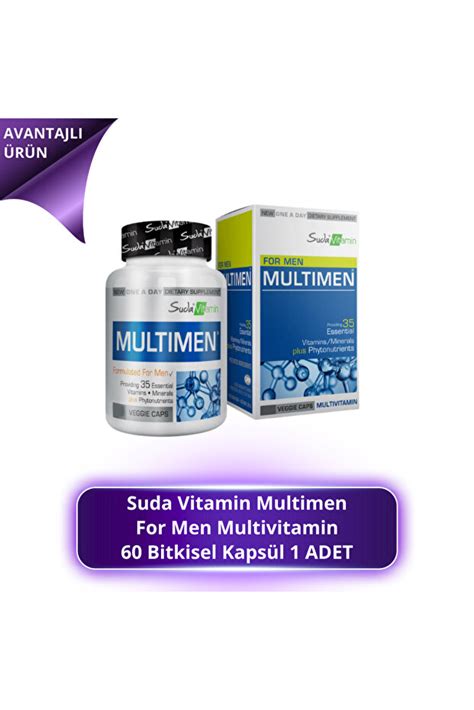 Suda Vitamin Multimen For Men Multivitamin 60 Bitkisel Kapsül Fiyatı Yorumları
