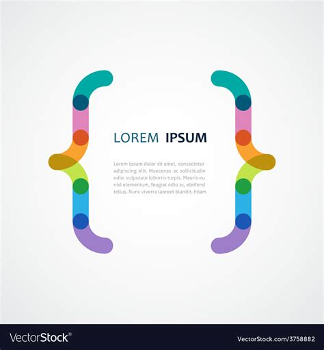 Design Of A Color Bracket Royalty Free Vector Image