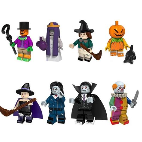 Horror Minifigs Halloween Scarecrow Wedding Ghost Pumpkin Zombie