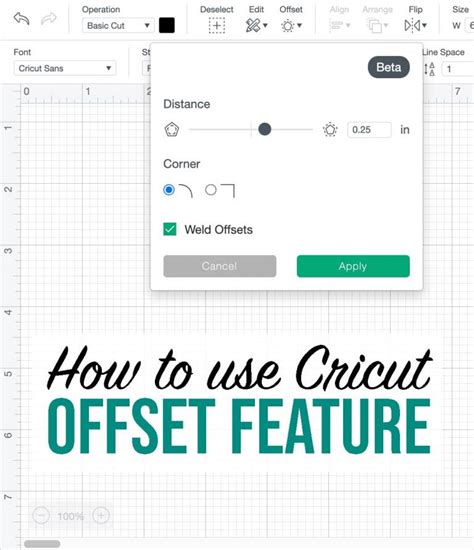Cricut Design Space Offset Feature Weekend Craft