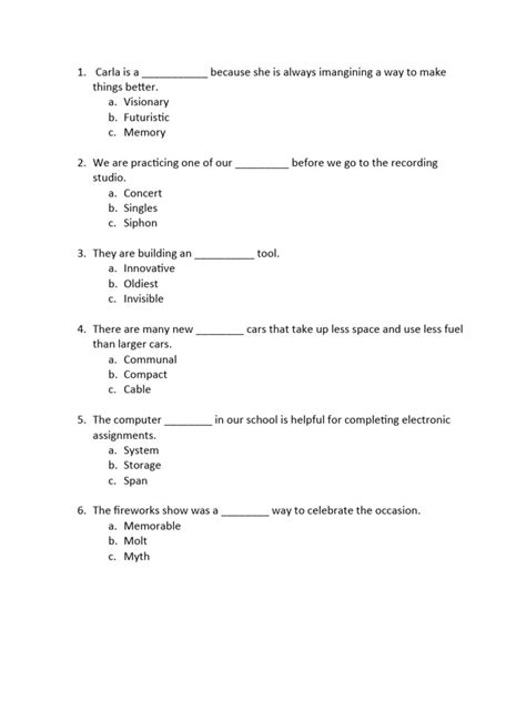 El Example Question Grade 3 Pdf