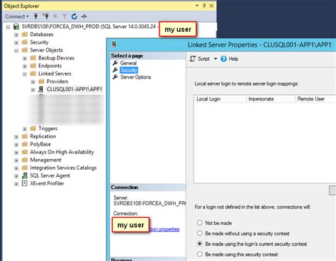 Linked Server Properties Different Per User Stack Overflow