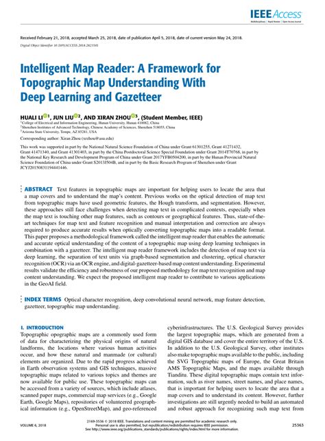 PDF Intelligent Map Reader A Framework For Optical Topographic Map Understanding With Deep