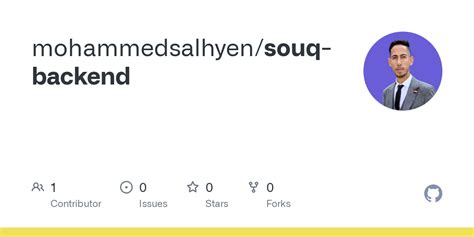 GitHub Mohammedsalhyen Souq Backend