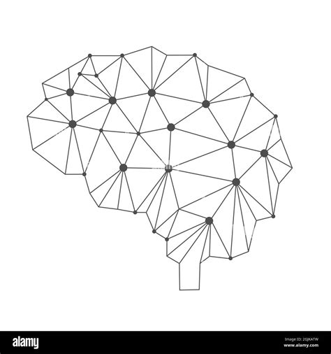 Brain A Neural Network Vector Illustration Flat Style Stock Vector