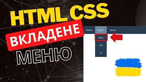 Меню навігації html css Українською Мовою youtube
