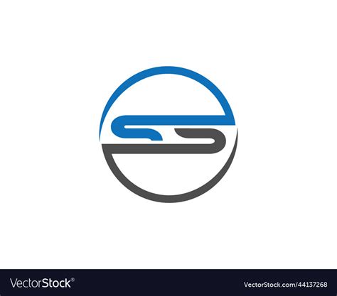 Creative Circle Ss Letter Logo Design Royalty Free Vector