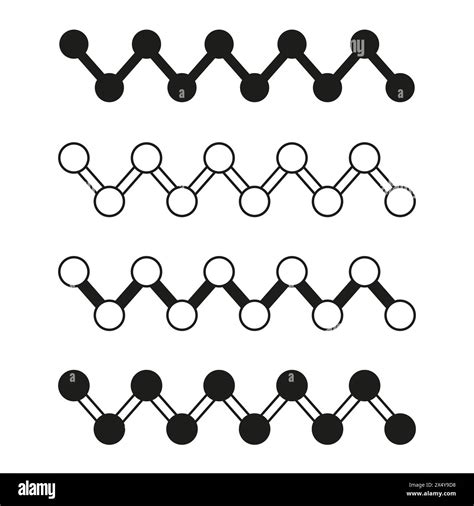Black And White Molecular Structures Geometric Atom Linkage Patterns