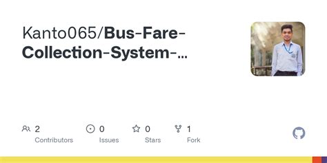 Github Kanto065bus Fare Collection System React