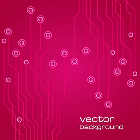 Premium Vector Abstract Technological Pink Background With Elements Of The Microchip Circuit