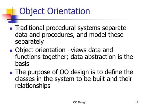 Ppt Object Oriented Design Powerpoint Presentation Free Download