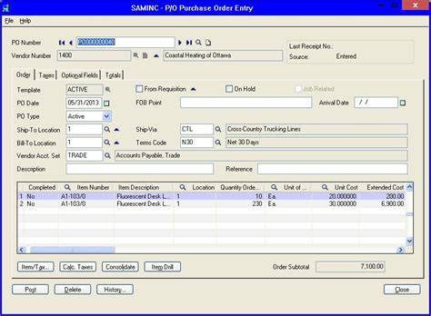 Purchase Order Tiers Add On For Sage 300 Erp Sage 300 Erp Tips