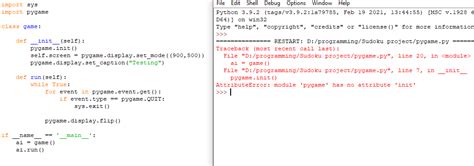 Why Is My Pygame Getting Errors Rpythonhelp