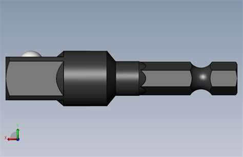 1 4英寸六角柄至3 8英寸方形驱动适配器solidworks 2018模型图纸下载 懒石网