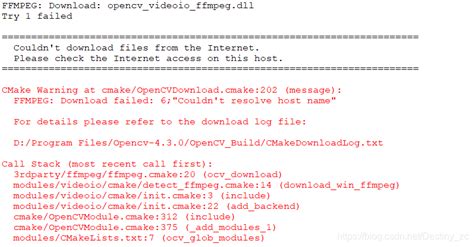 解决opencv在cmake时，因网络问题无法下载部分所需文件 ippicv dowload ippicv2020 csdn博客
