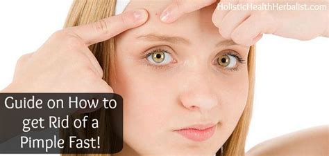 How To Get Rid Of A Pimple Fast Holistic Health Herbalist