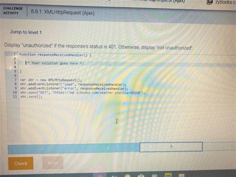 Solved A L Prequest Ajax E ZyBooks CHALLENGE ACTIVITY Chegg