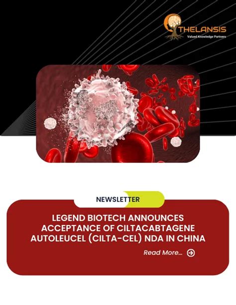 Legend Biotech Announces Acceptance Of Ciltacabtagene Autoleucel Cilta Cel Nda In China