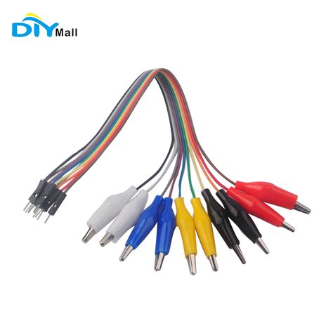 5set Alligator Clip To Dupont Wire 20cm Male Crocodile Clip For Arduino