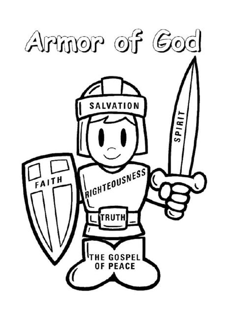 The Armor Of God Coloring Sheets Free