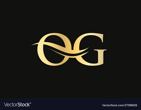 Initial Linked Letter Og Logo Design Og Logo Vector Image