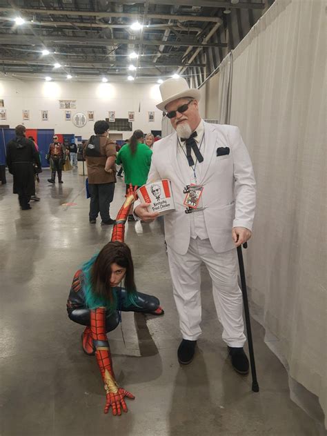 Me As Iron Spider Next To Colonel Sanders Rcosplayers
