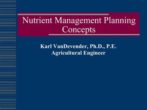 Ppt Nutrient Management Planning Concepts Powerpoint Presentation
