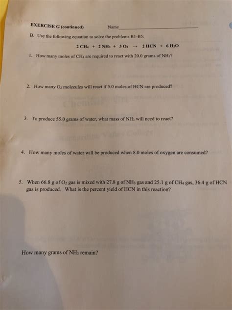 Solved Exerciseg Name Section Instructor Date