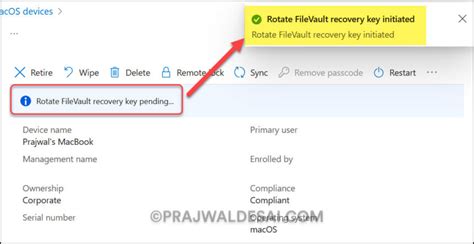 How To Rotate Filevault Recovery Keys For Macos In Intune