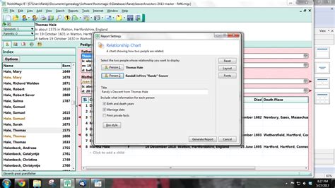 Genea Musings Creating Relationship Reports In Rootsmagic 6